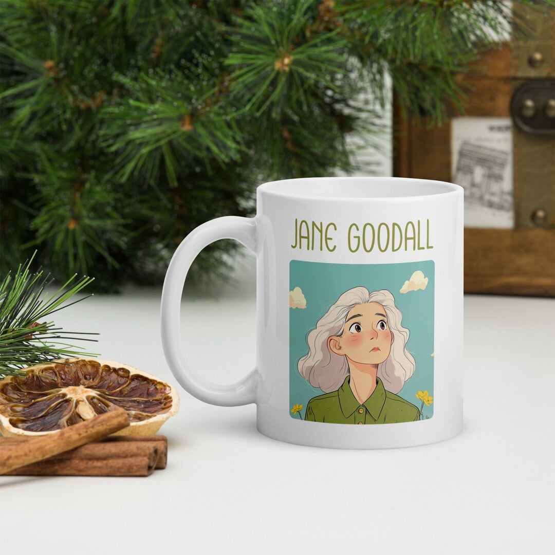 Jane Goodall Coffee Mug #GeniusDoodles – theFDClub