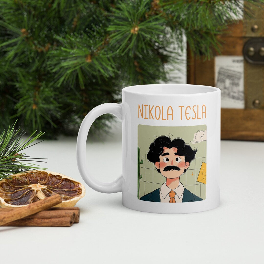 Nikola Tesla Coffee Mug #GeniusDoodles – theFDClub